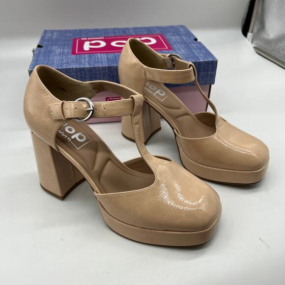 pop | Shoes | Pop Square Toe Platform Shoes Mary Janes Block Heels ...